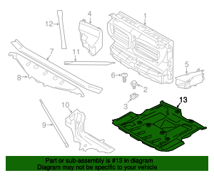 51757185113 - 2009-2019 BMW Splash Shield (51-75-7-185-113) | BMW of ...