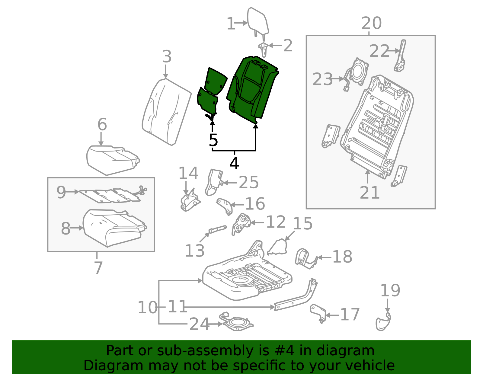 2022-2025 Toyota Tundra Seat Back Pad 71507-0C090 | Toyota Parts Center