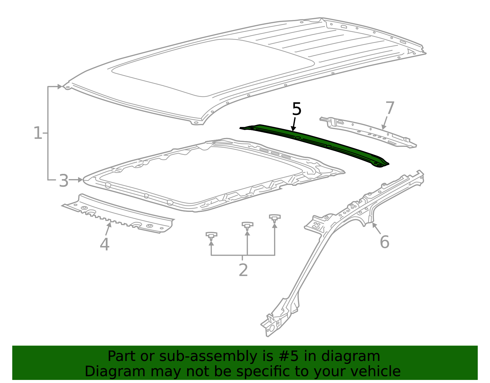2020-2025 Ford Center Bow LB5Z-7851294-A | Miracle Ford Parts