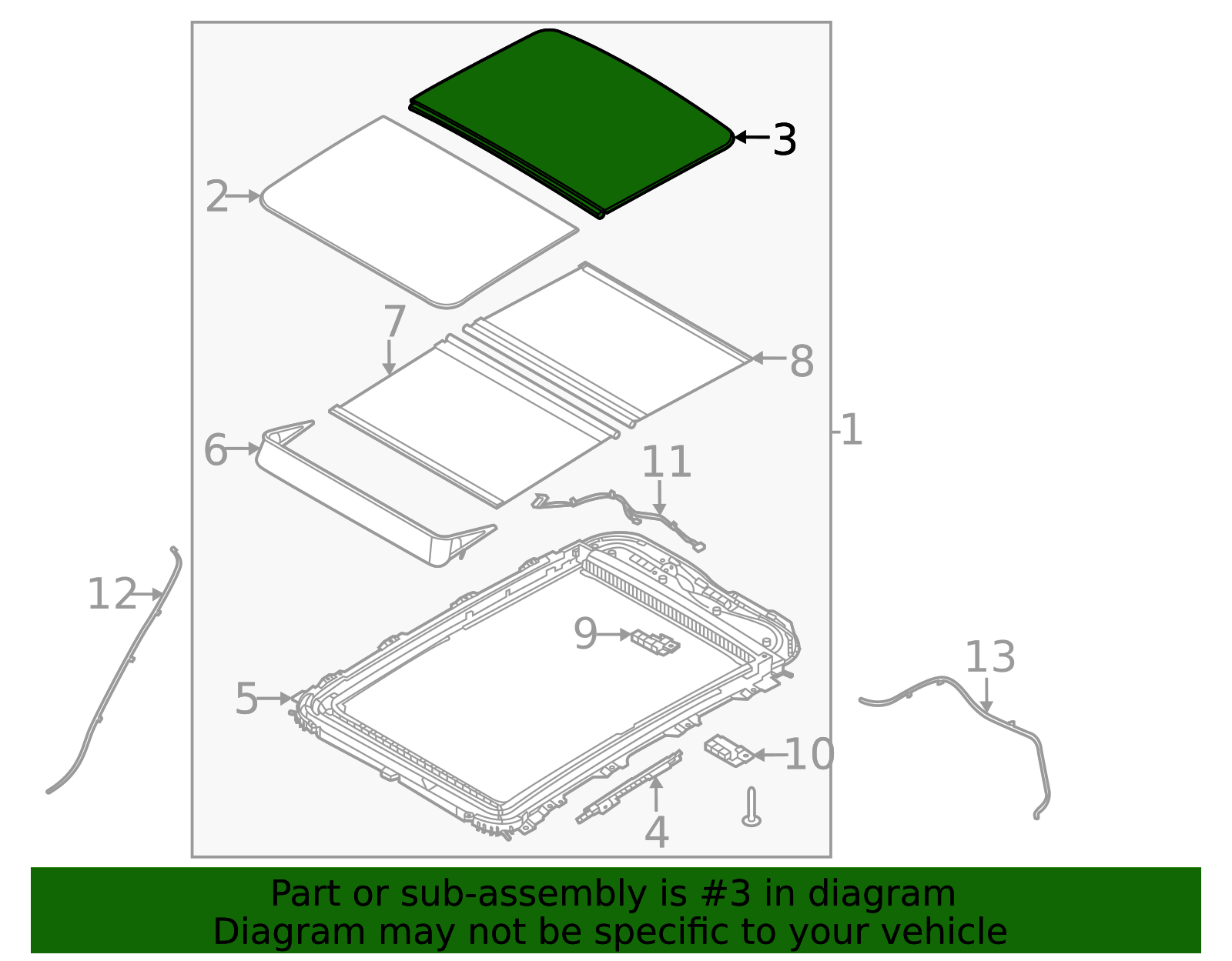 2021-2025 Genesis GV80 Sunroof Glass 81640-T6000 | OEM Parts Online