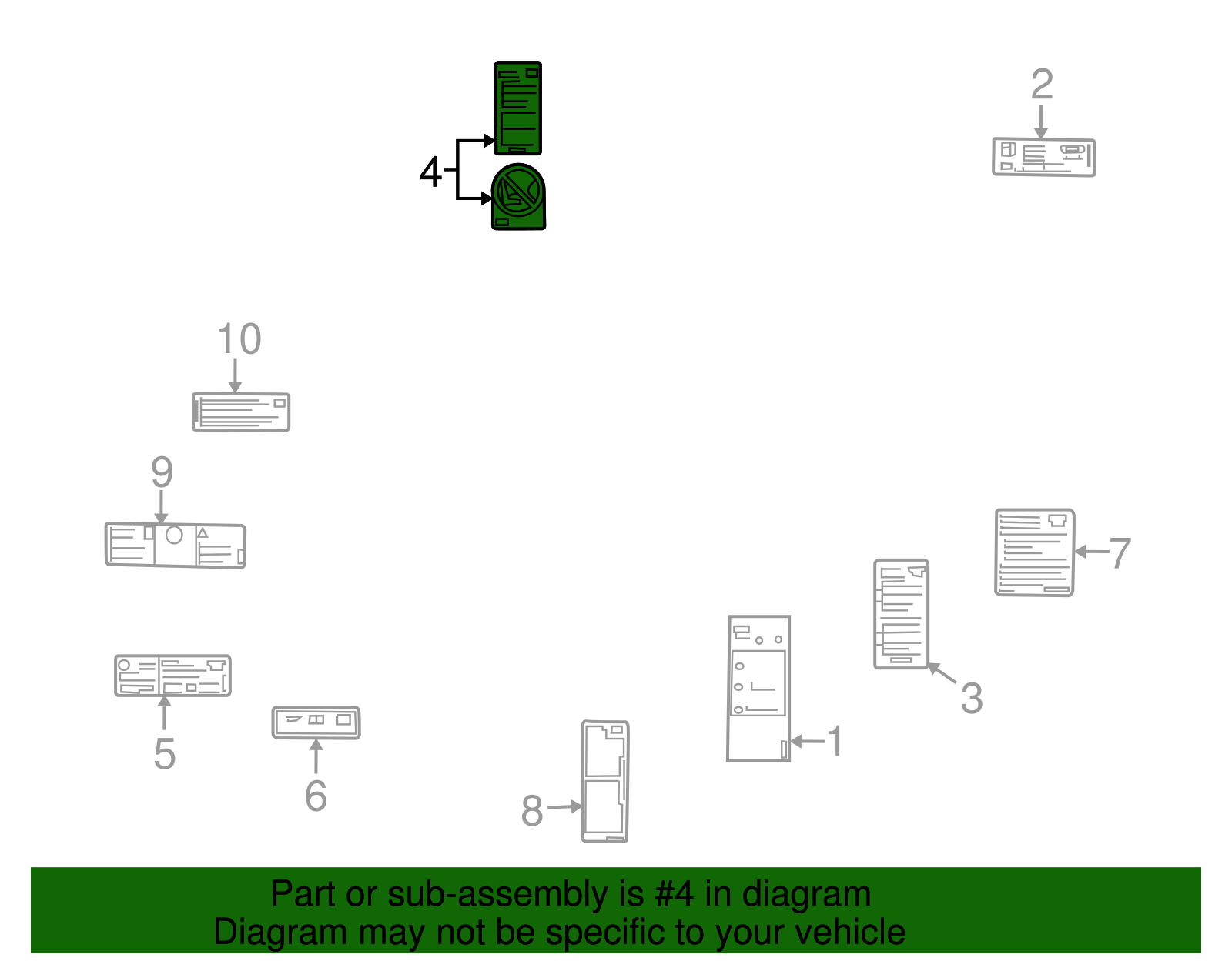 2019-2023 Audi Warning Label 8J8-010-564-J | Audi USA Parts
