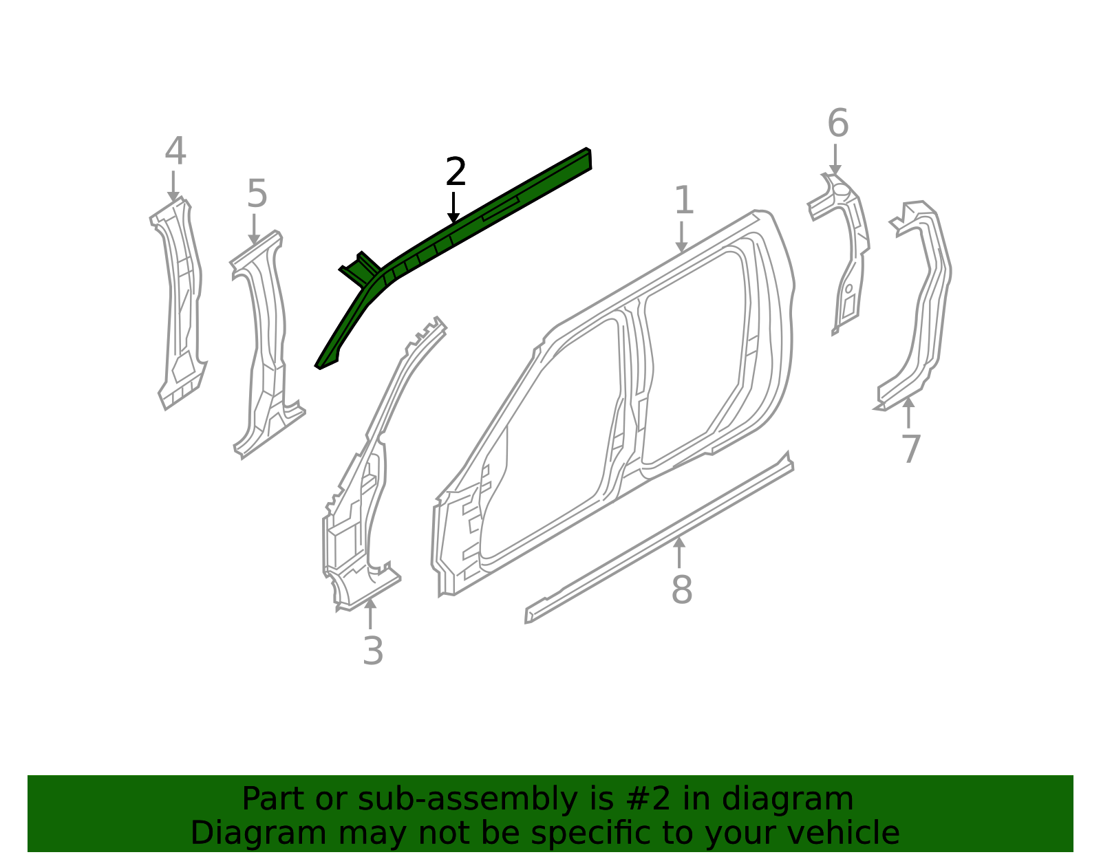 G6230-9BNAB - High-Quality Roof Side Rail Reinforcement for 2017-2021 ...