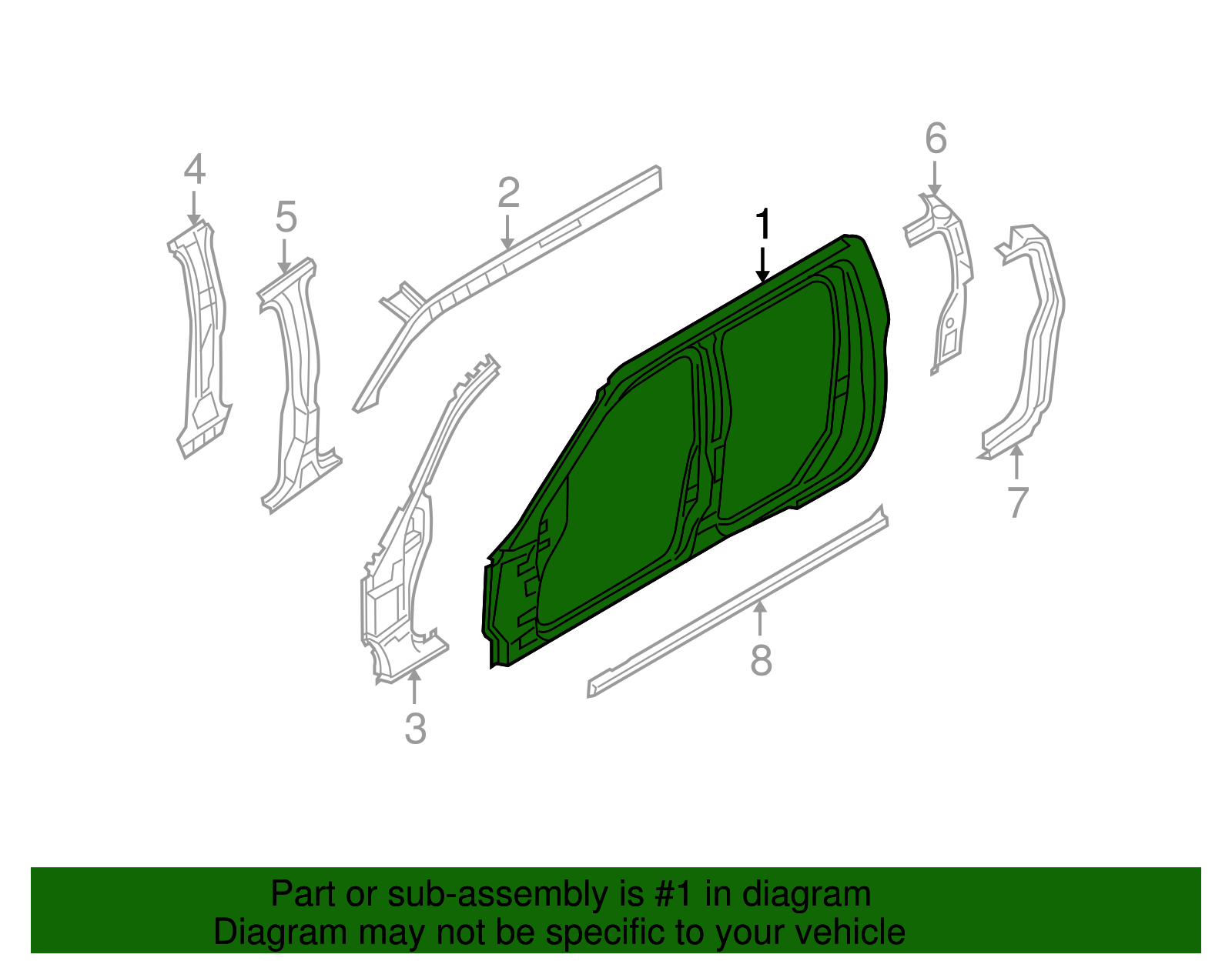 2007-2018 Nissan Frontier Uniside Panel 76023-ZP530 | QuirkParts