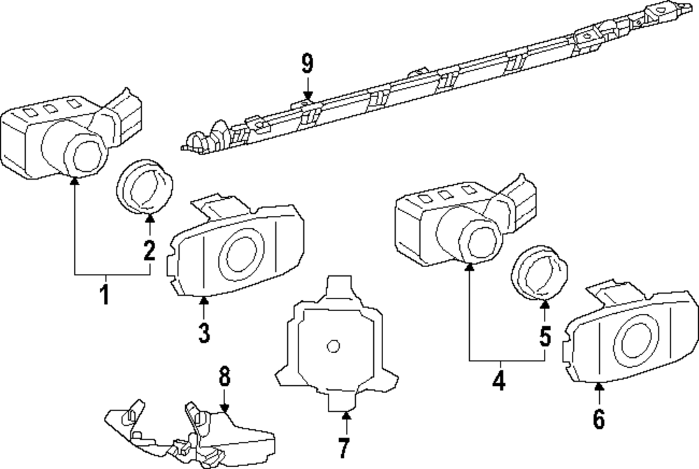 89348-45020-P0 - 2023-2024 Toyota Crown - Park Sensor Retainer Bracket ...