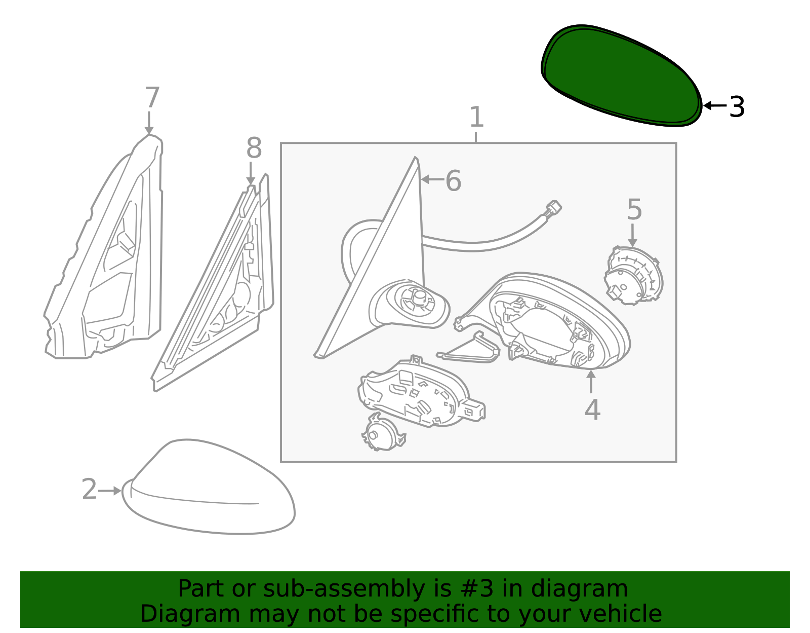 51167252896 - Mirror Glass (51-16-7-252-896) | Parts.BMWofSouthAtlanta.com