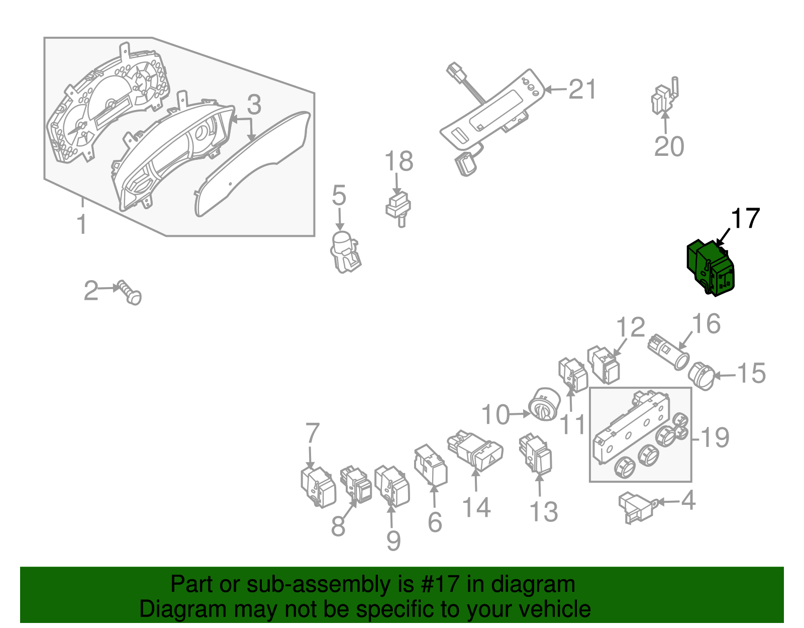 2004-2021 Nissan Switch 25154-7S200 | Nissan Parts Plus