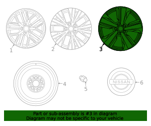 40300-6RH4A - 2021-2025 Nissan Rogue - Wheel, Alloy | Anicra Nissan Parts