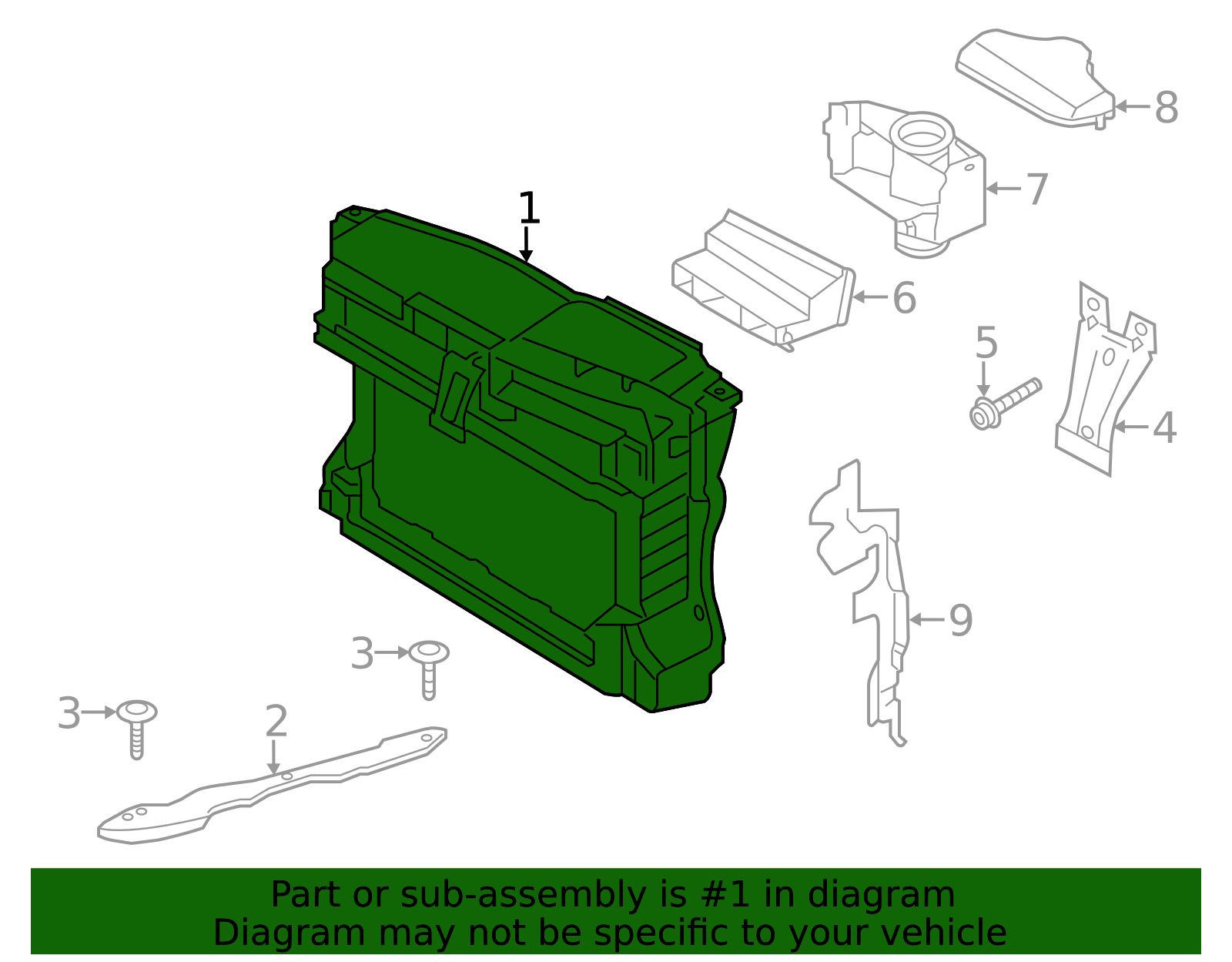 5K0-805-588-G - High-Quality Radiator Support Panel for 2010-2014 ...
