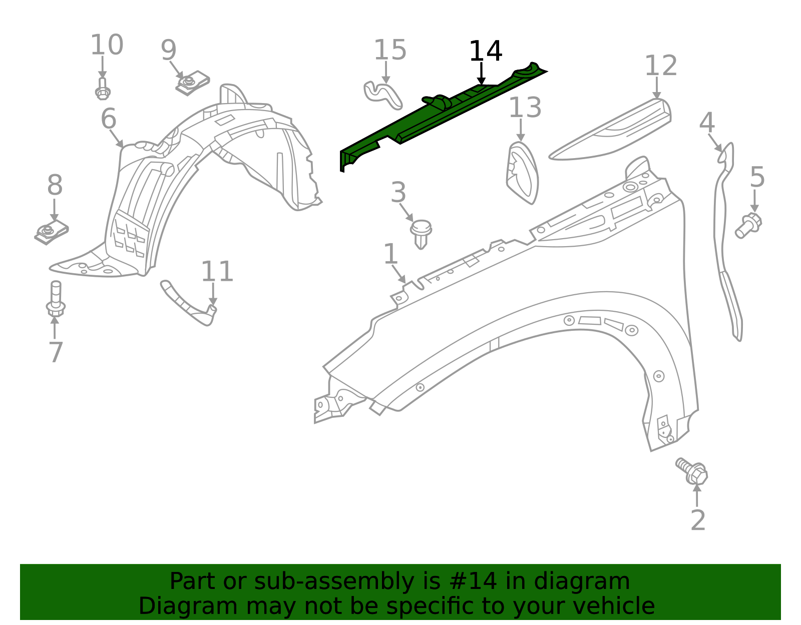 2019-2020 Infiniti QX50 Fender Ledge Cover 638295NA0A | Infiniti of Nashua