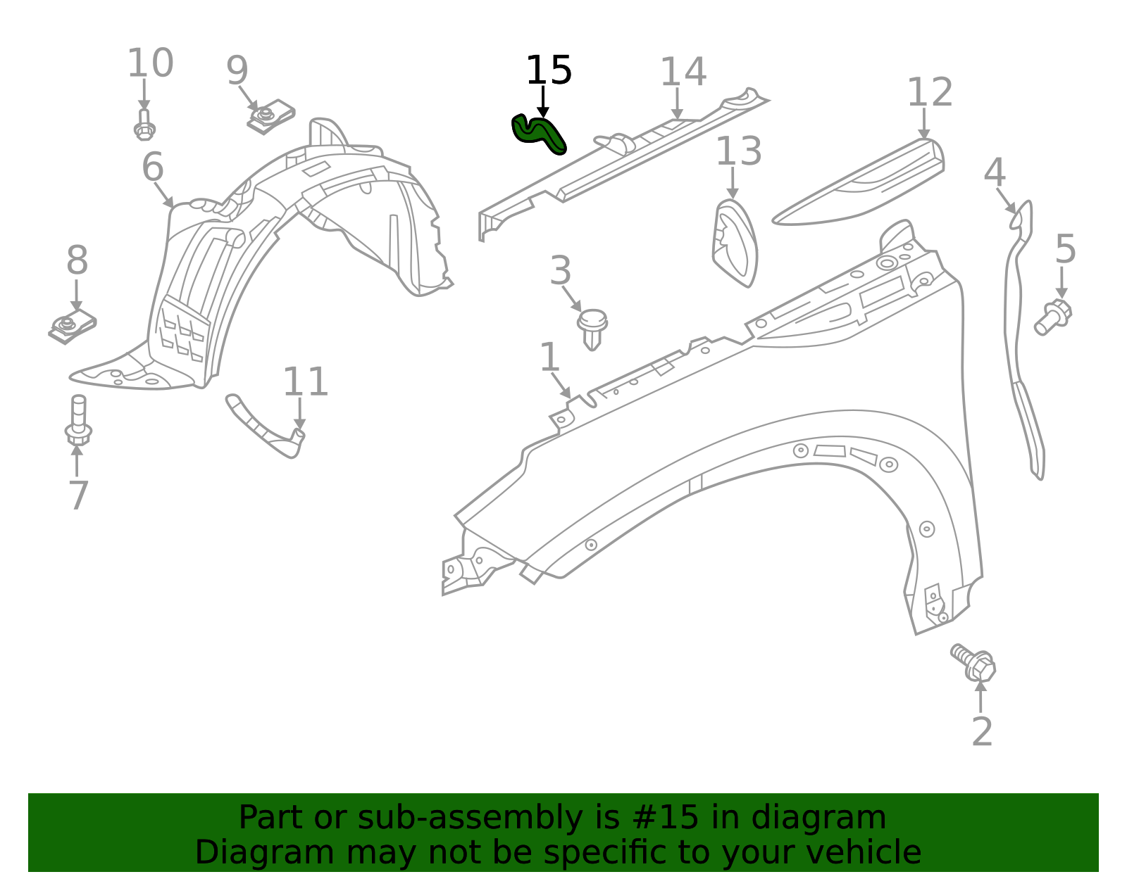 2019-2020 Infiniti QX50 Fender Ledge Cover Seal 63820-5NA0A | Infiniti ...