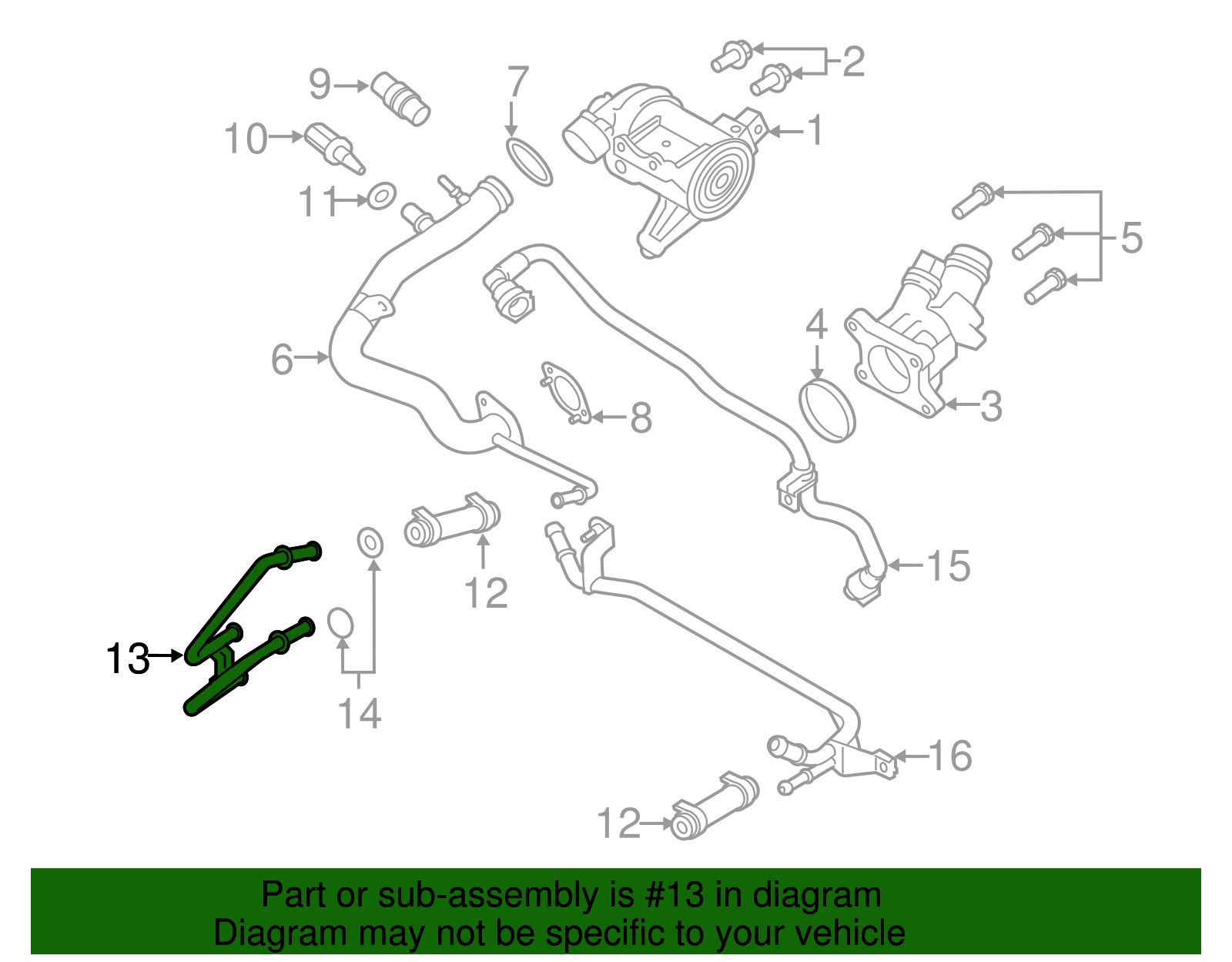 32441022 - 2015-2025 Volvo - Engine Coolant Pipe | Volvo OEM Parts Direct