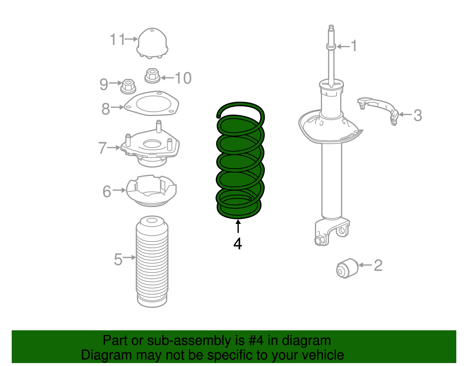 55020-4GH1A - Spring Assembly-Leaf, Rear 2014-2019 Infiniti Q50 ...