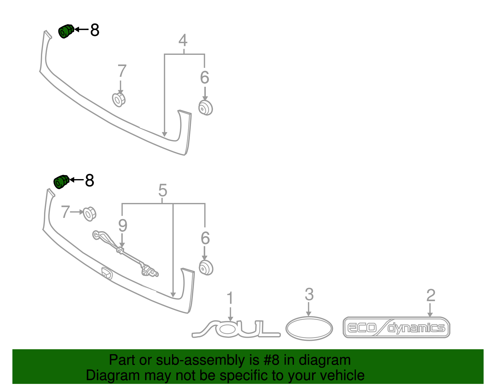87259-3K000 - Trim Molding Nut 2014-2025 Kia | Kia.Parts Store
