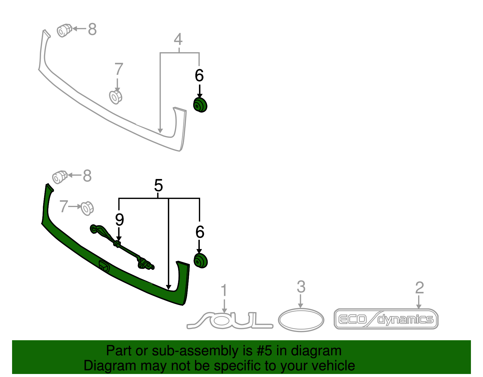 2014-2016 Kia Lift-Gate Reveal Molding 87310-B2100-AS | OEM Parts Online