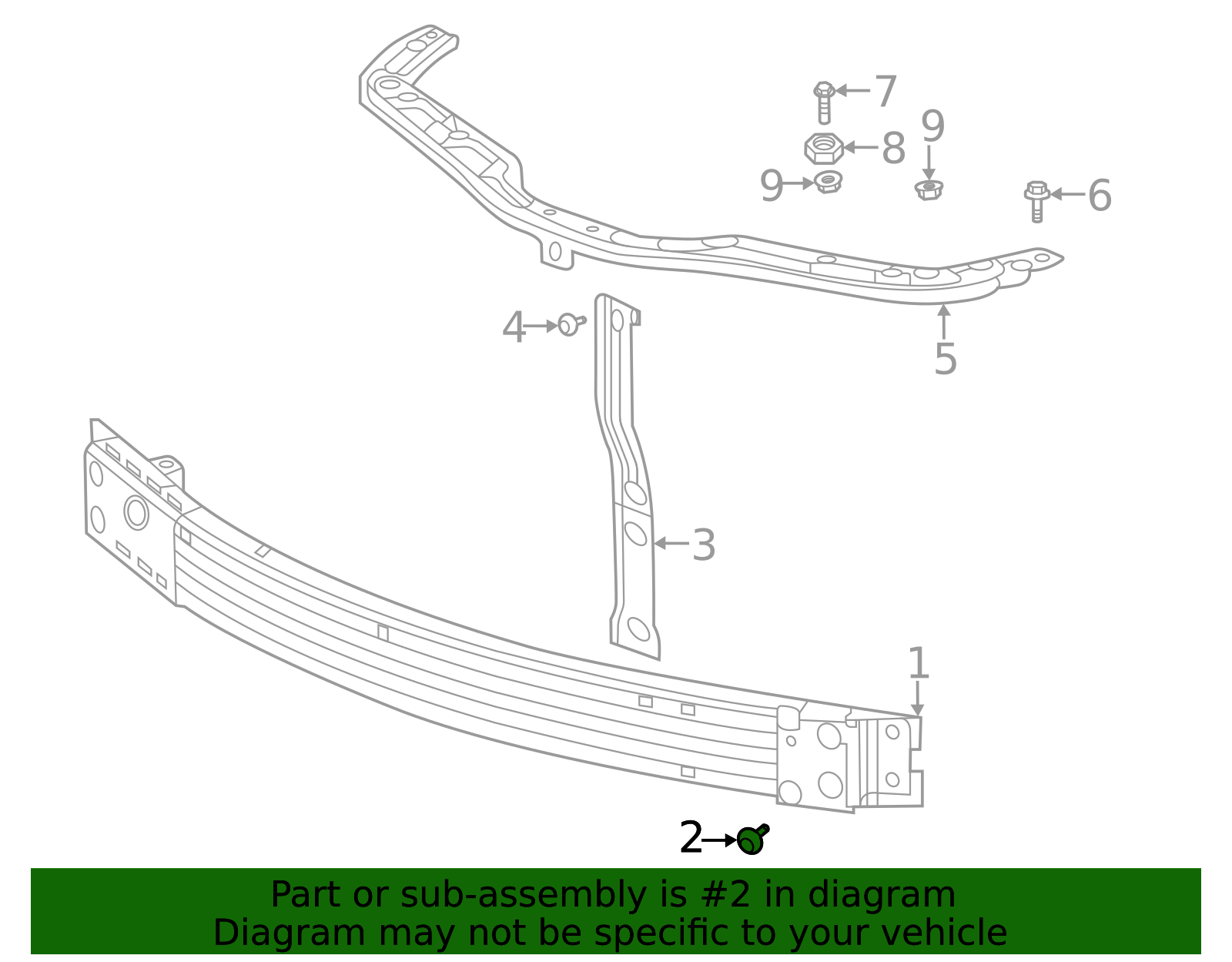 2020-2025 GM Front Bumper Impact Bar Bolt 11603446 | Capital Chevy Parts
