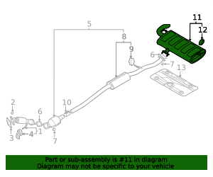 Genuine Exhaust Muffler for 2022-2024 Hyundai Tucson | Part# 28710 ...
