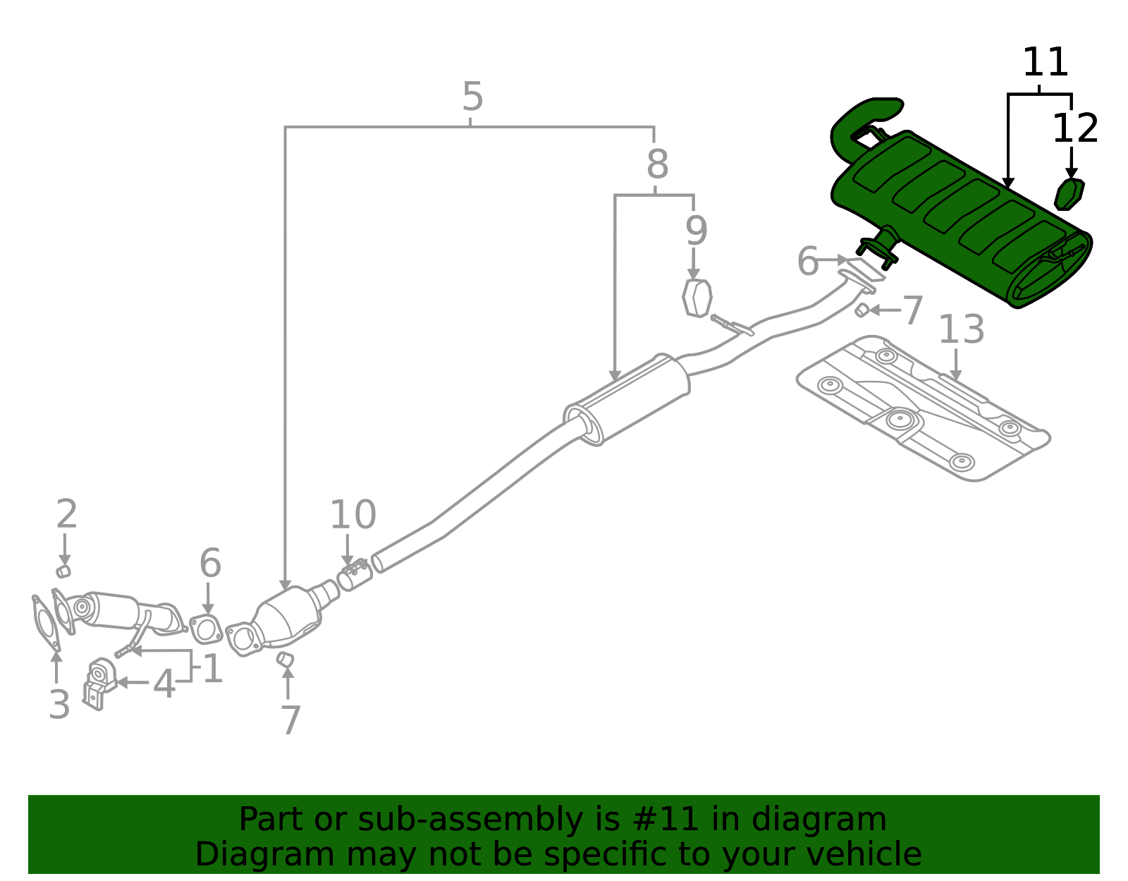 Genuine Exhaust Muffler for 2022-2024 Hyundai Tucson | Part# 28710 ...