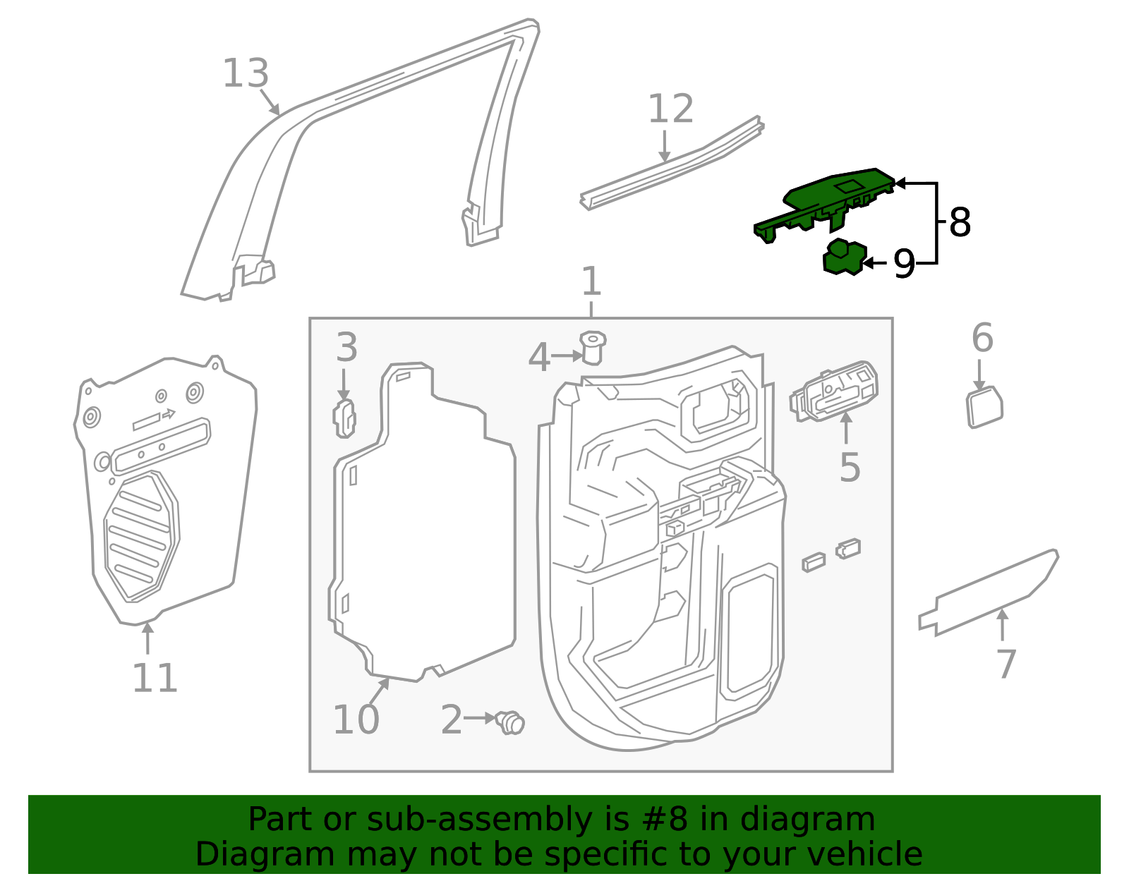 85163191 - High-Quality Door Switch Trim Panel for AutoNation Parts