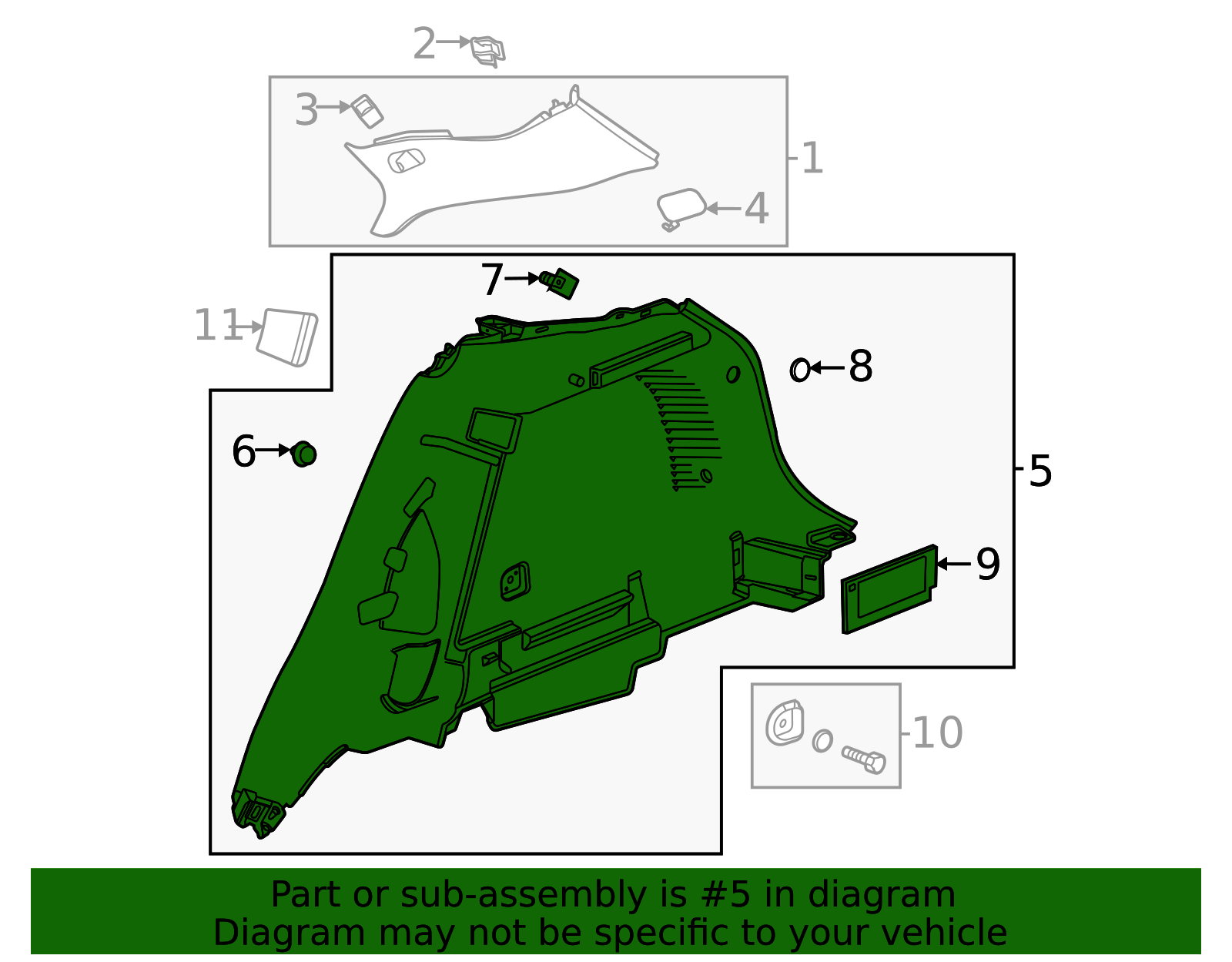 Genuine OEM GM Part - Lower Quarter Trim 2021-2025 Chevrolet ...