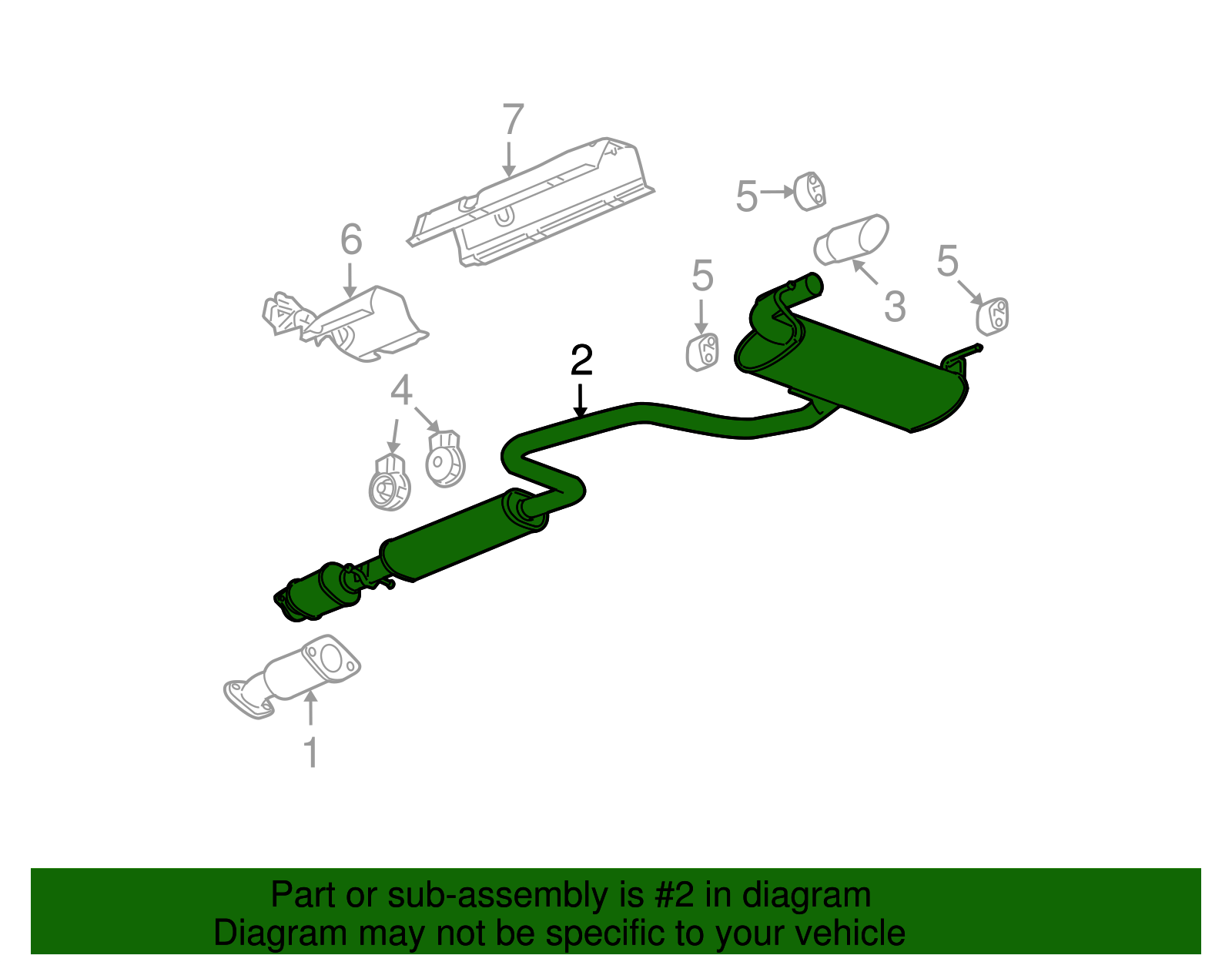 25839668 - Exhaust Muffler Assembly with 3-Way Catalytic Converter ...