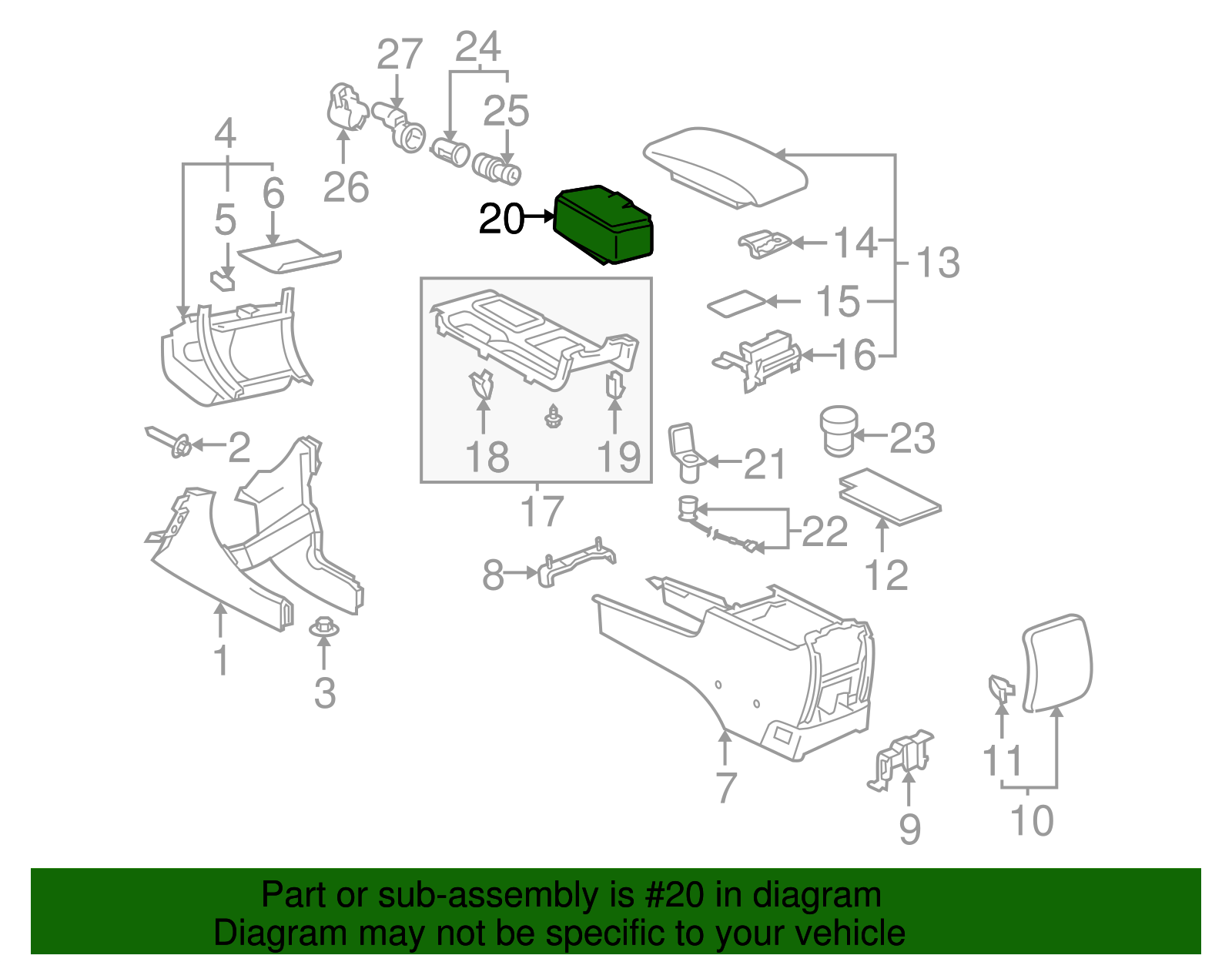 2004-2006 Toyota Solara Console Cup Holder 55620-AA030 | OEM Parts Online