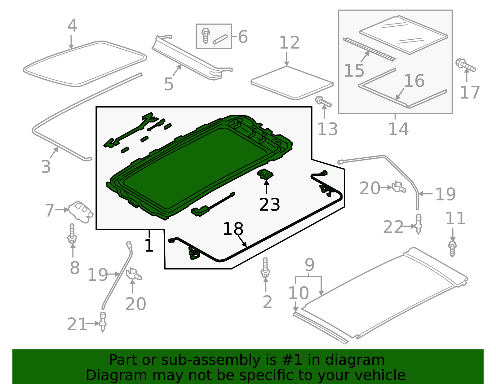 2018-2023 Volkswagen Sunroof Frame 3CN-877-049 | QuirkParts