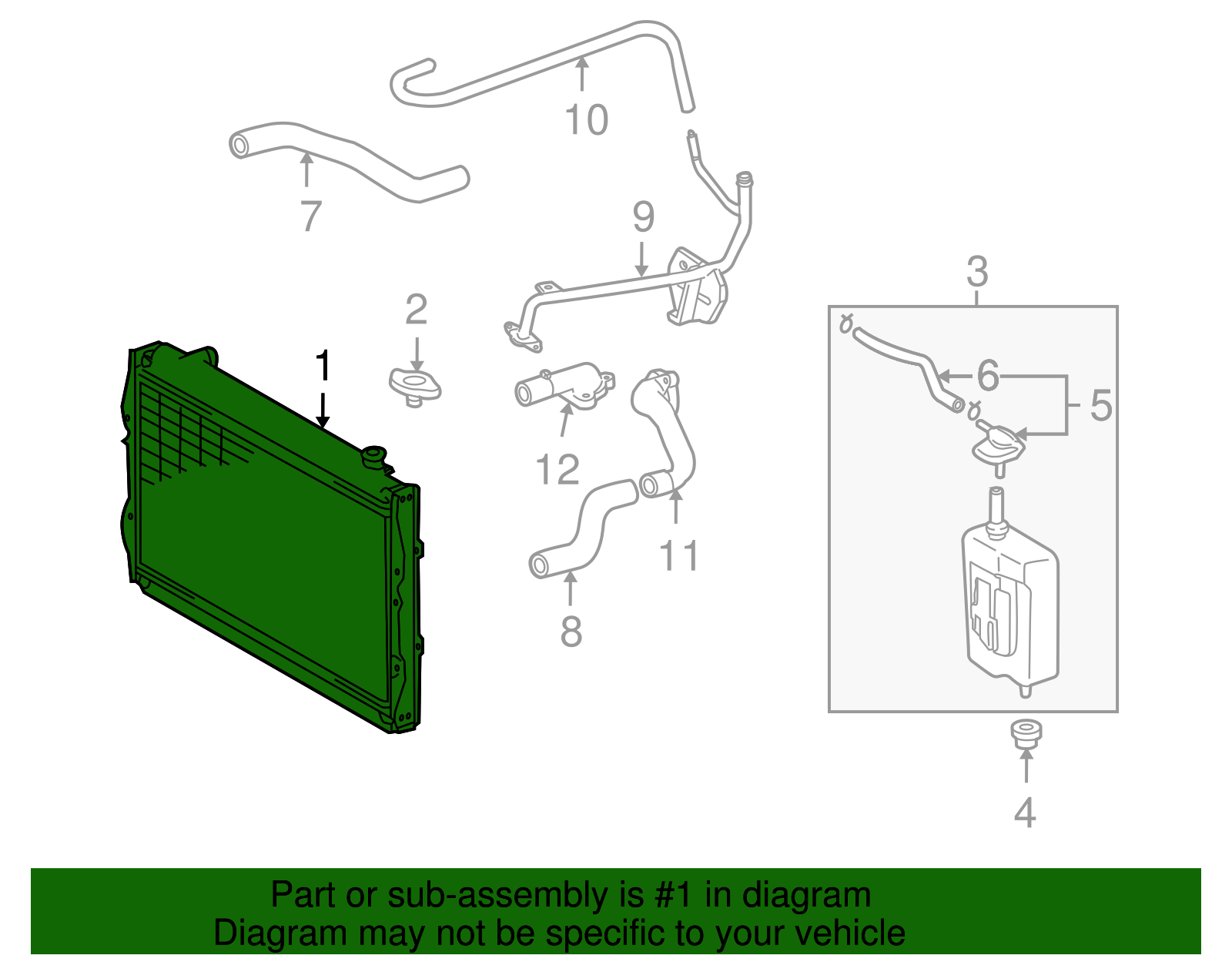 2001-2002 Toyota 4Runner Radiator 16400-75181 | OEM Parts Online