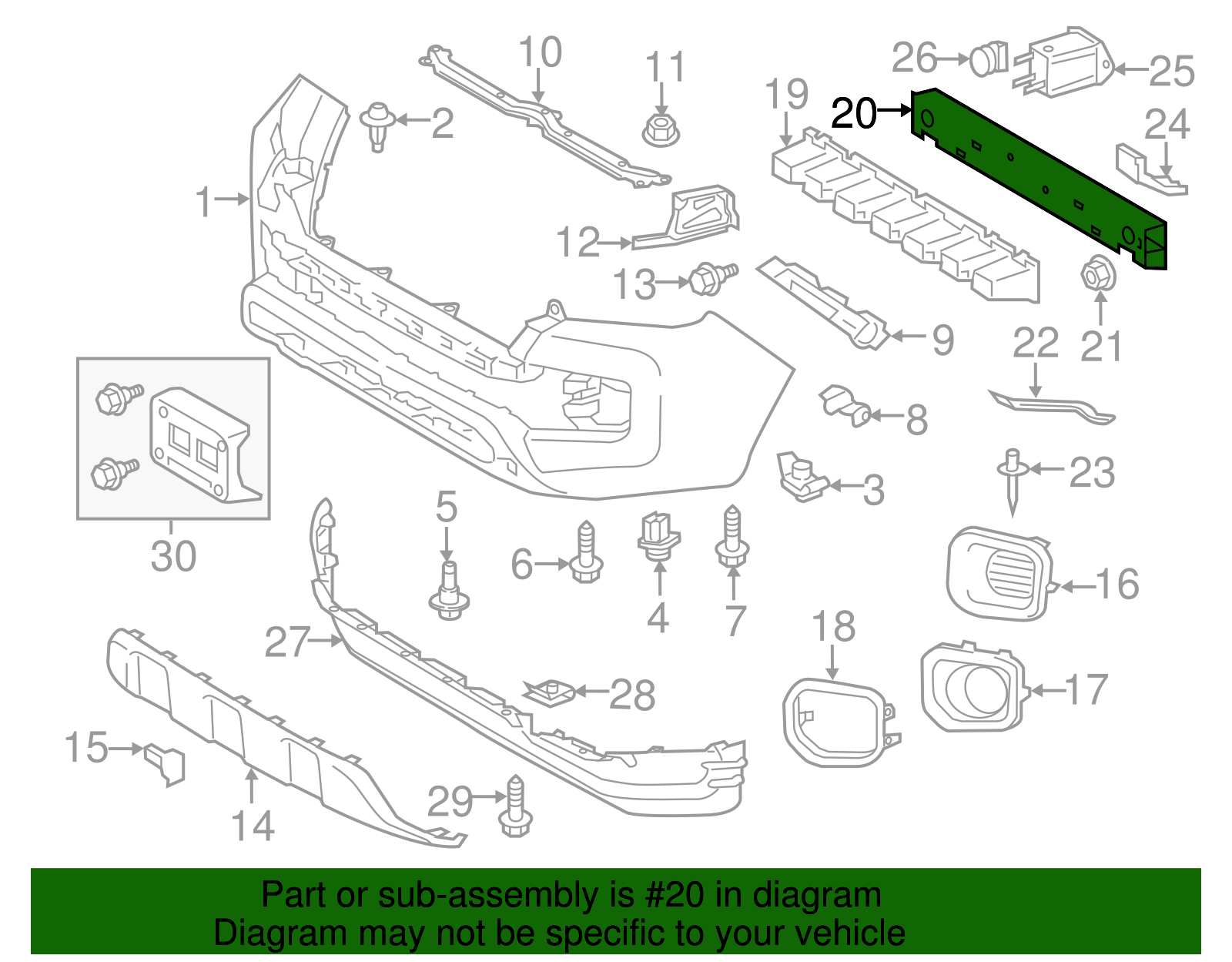 2016-2023 Toyota Tacoma Impact Bar 52131-04031 | OEM Parts Online