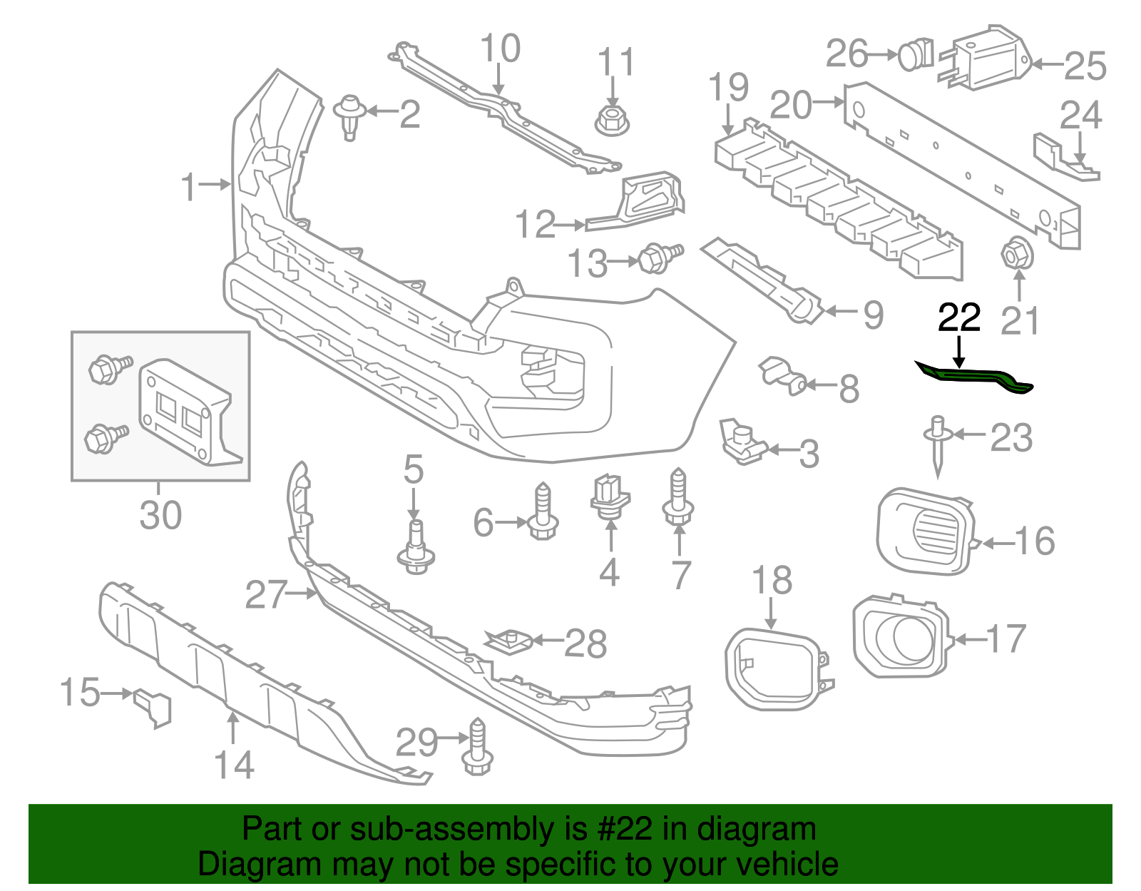 2016-2023 Toyota Tacoma Impact Bar Reinforcement 52137-04050 | Toyota ...