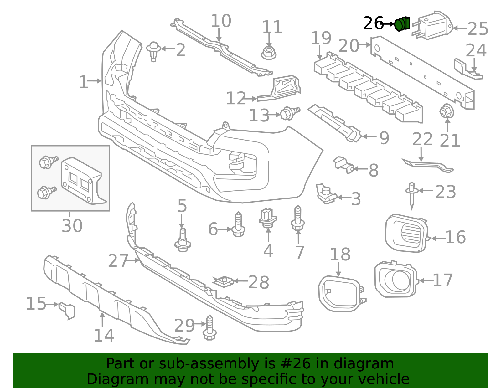 2003-2023 Toyota Bumper Impact Bar Nut 90178-A0044 | Toyota Parts Center