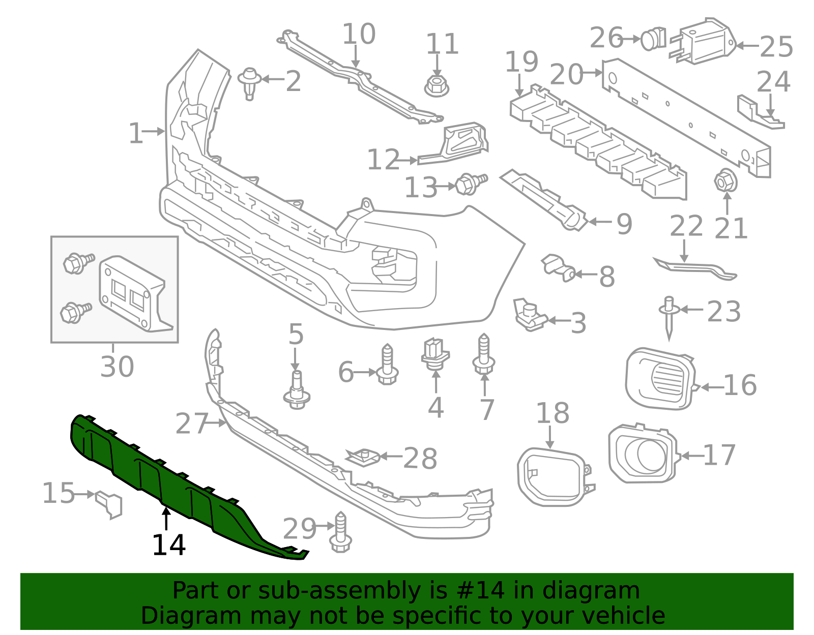 53911-04210 - Genuine Toyota Tacoma Lower Front Bumper Valance Panel ...