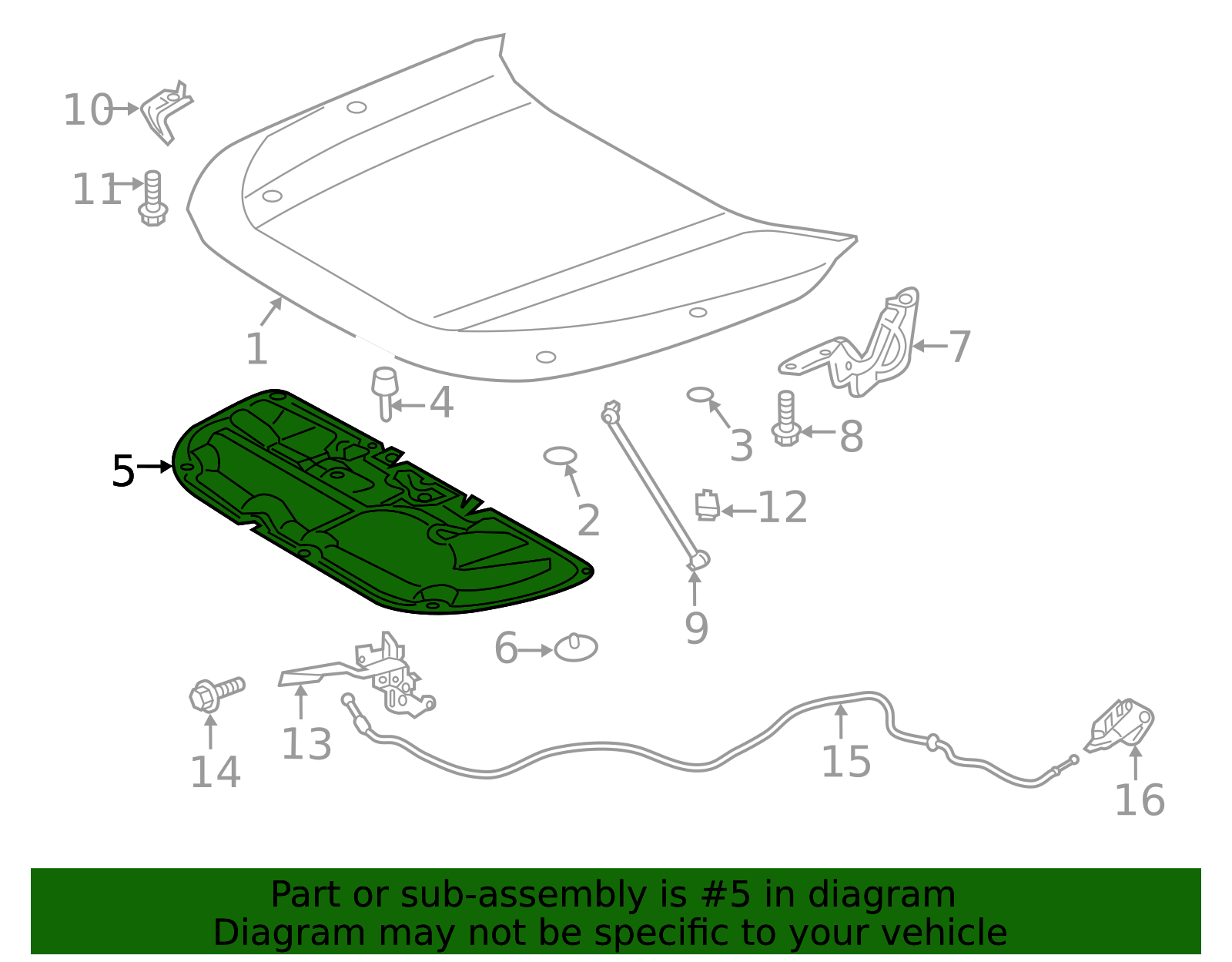OEM 2019-2024 Toyota Hood Insulation Pad Part # 53341-0R060 | Modern ...