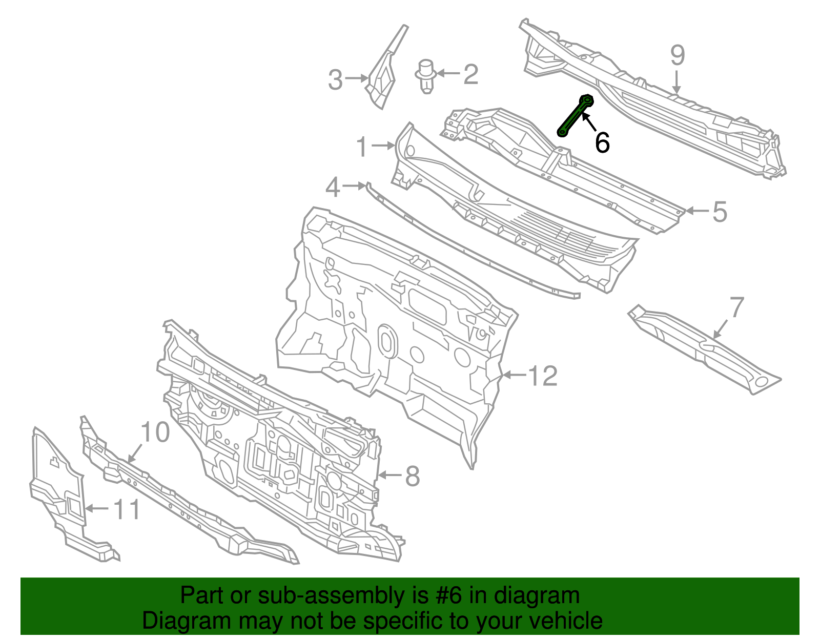 19317746 - 2015-2018 Chevrolet City Express - Plenum Panel Bracket ...