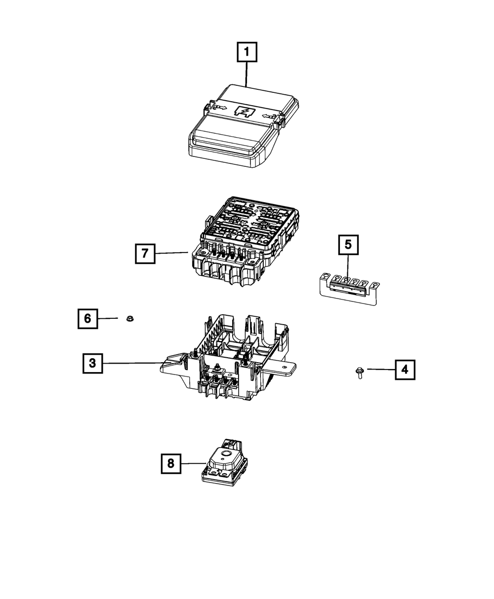 68418346AD - Pre Fuse Block Power Distribution Center 2022-2023 Jeep ...