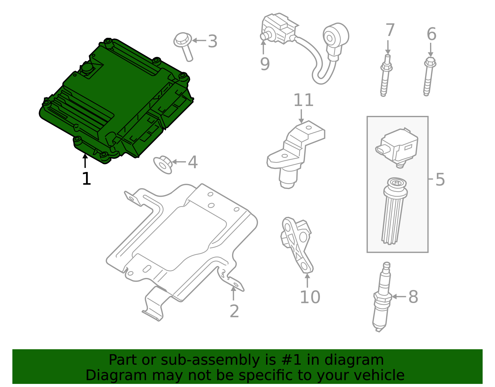 2015-2019 Ford | Pcm | FB5Z-12A650-CANP | Walls' Ford Parts