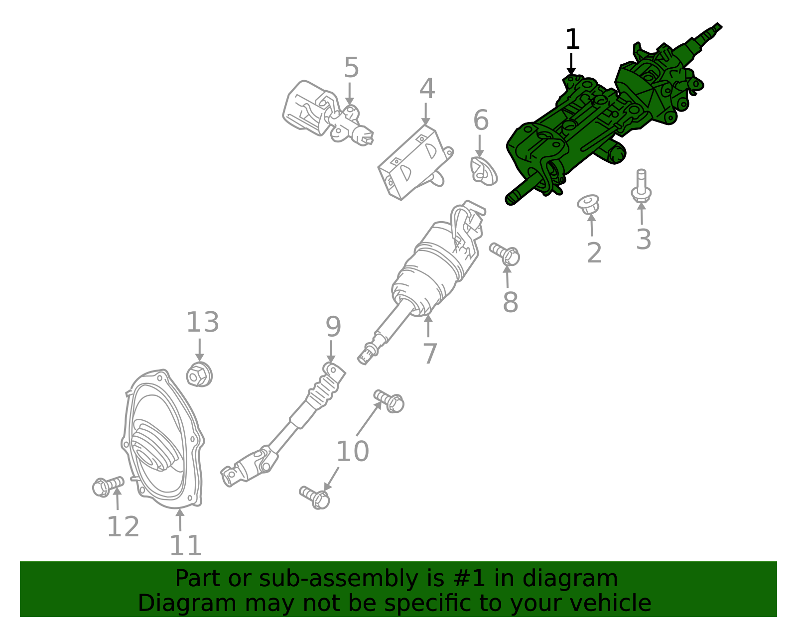 2013-2015 Lexus LX570 Steering Column 45810-60130 | Lexus OEM Parts Online