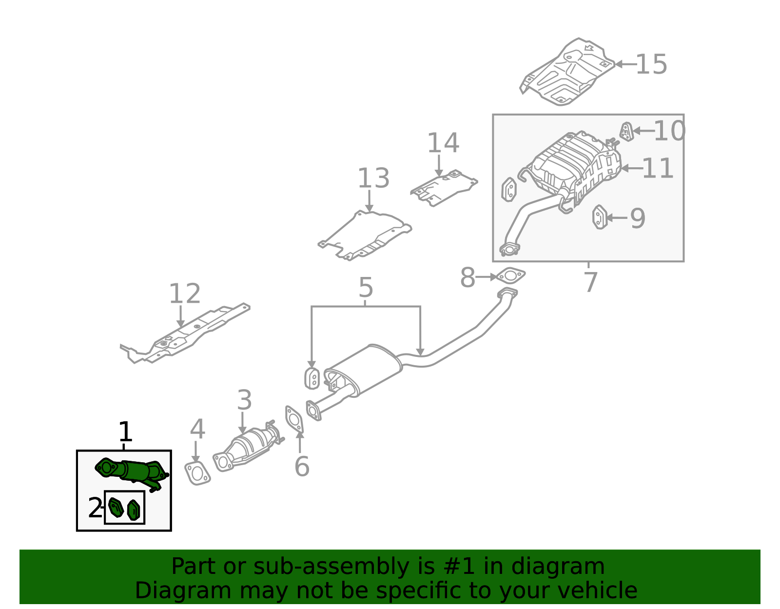28610-1U300 - Front Pipe 2011-2013 Kia Sorento | Kia.Parts Store