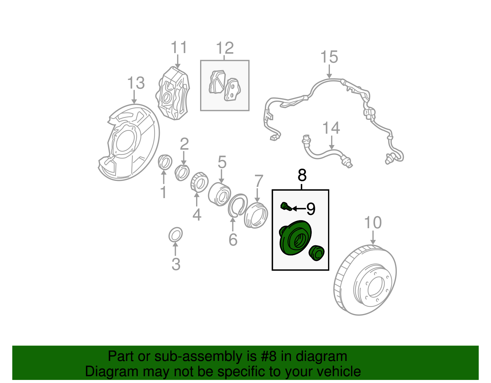 1996-2007 Toyota Hub Assembly 43502-35110 | Toyota Parts Center