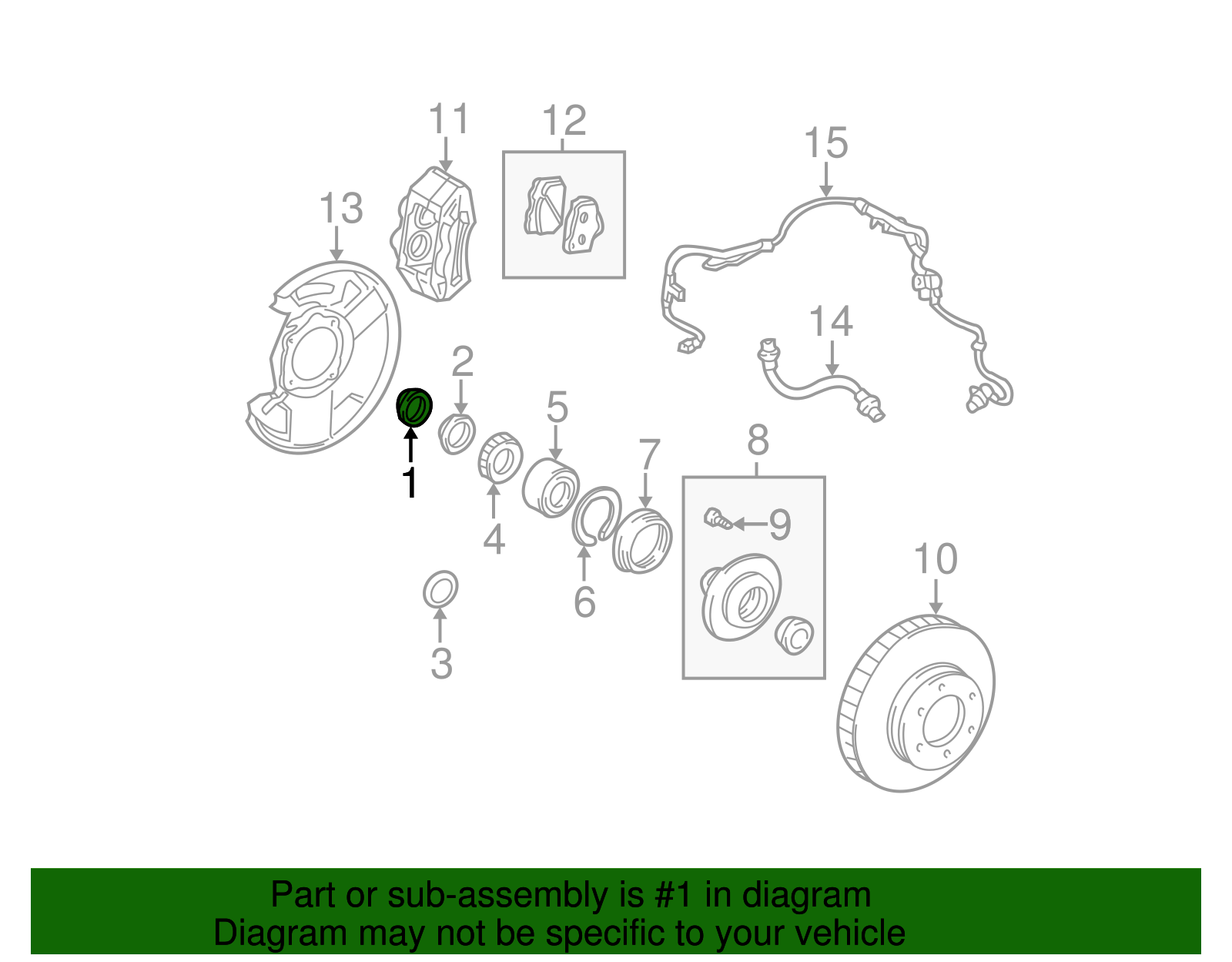 1996-2007 Toyota Wheel Bearing Dust Cap (Left, Right) 43442-35050 | OEM ...
