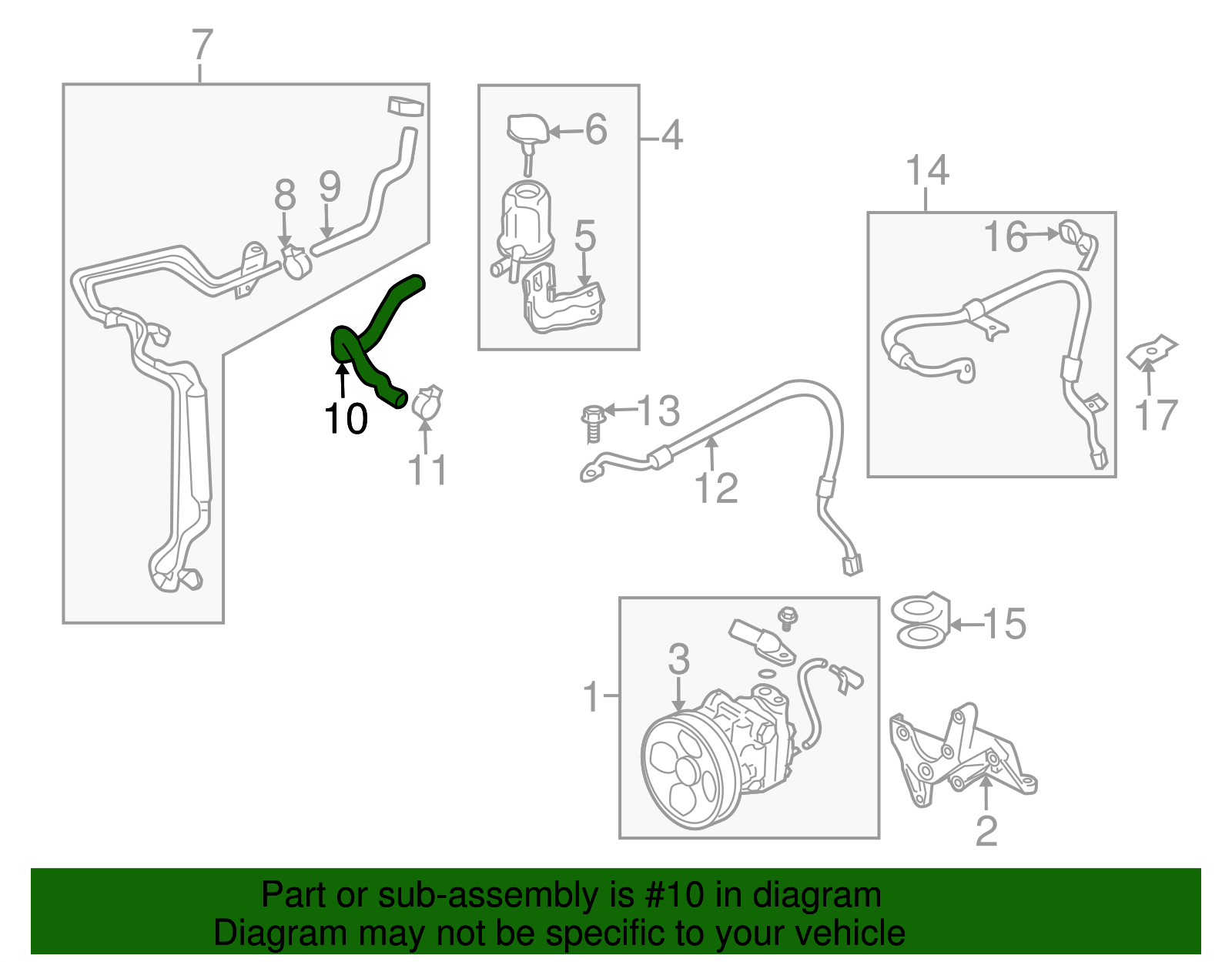 2006-2014 Subaru Suction Hose 34611XA00A | Subaru Parts Guys