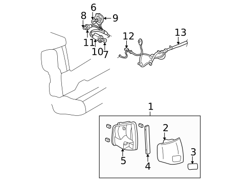 Combination Tail Lamps for 2025 GMC Sierra 1500 | GMPartsDirect.com