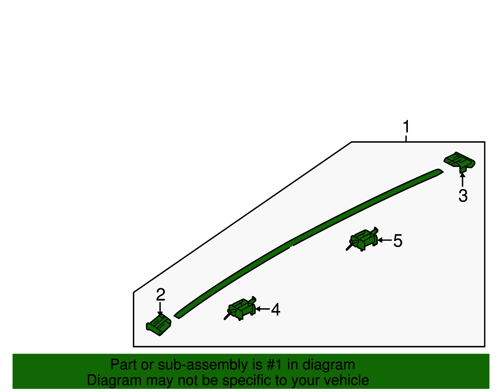 87230-2W000 - Roof Molding 2013-2018 Hyundai Santa Fe Sport | Hyundai ...