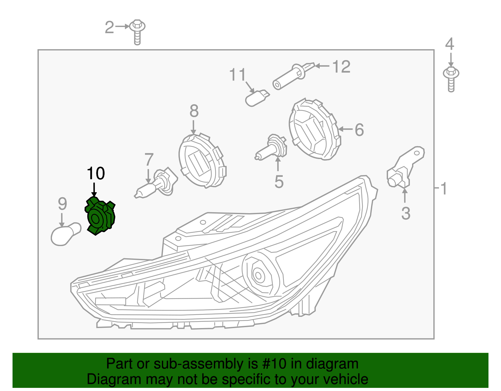 Hyundai - 92166-G2000 - Signal Lamp Bulb Socket - 2018-2020 Hyundai ...