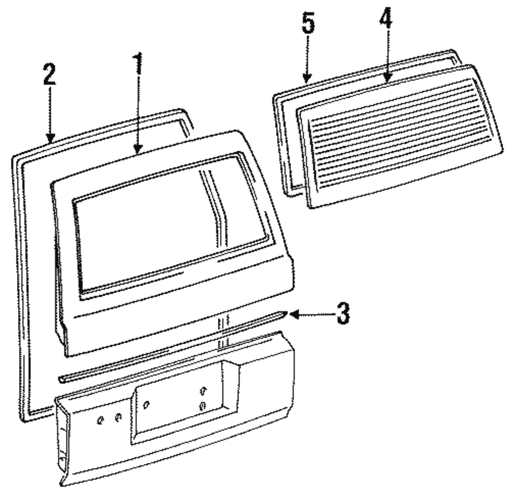 68291-60050 - 1991-1997 Toyota Land Cruiser - Weatherstrip, Back Door ...