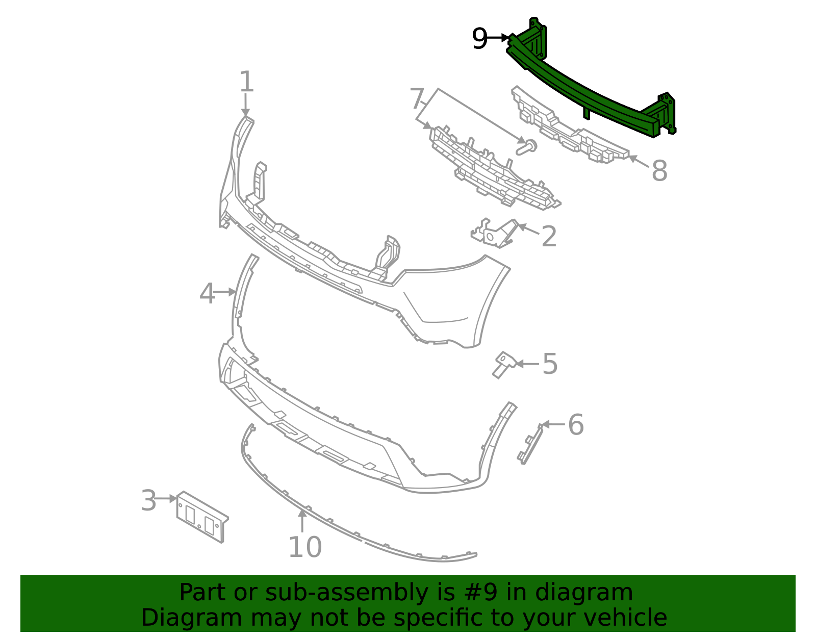 64900-R5500 - Impact Bar 2023-2025 Kia Sorento | Kia.Parts Store