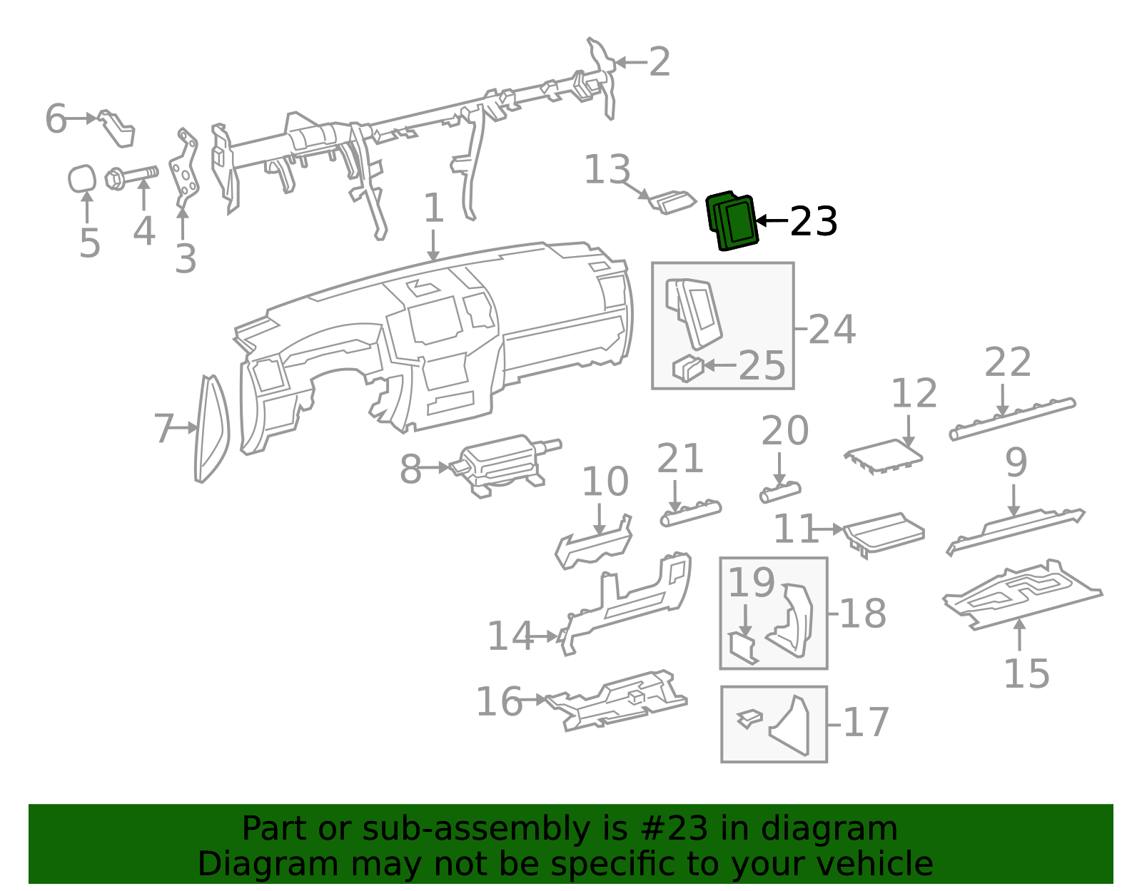 55660-60401-C0 - Dashboard Air Vent 2016-2021 Toyota Land Cruiser ...
