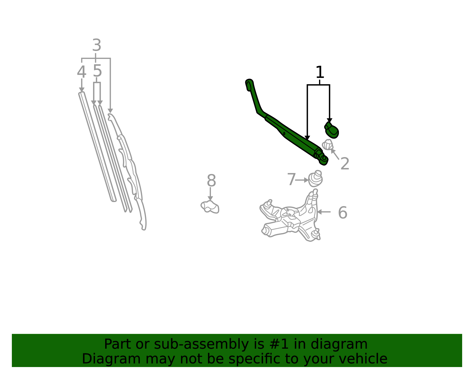 2000-2005 Toyota Celica Wiper Arm 85241-20120 | Toyota Parts Center
