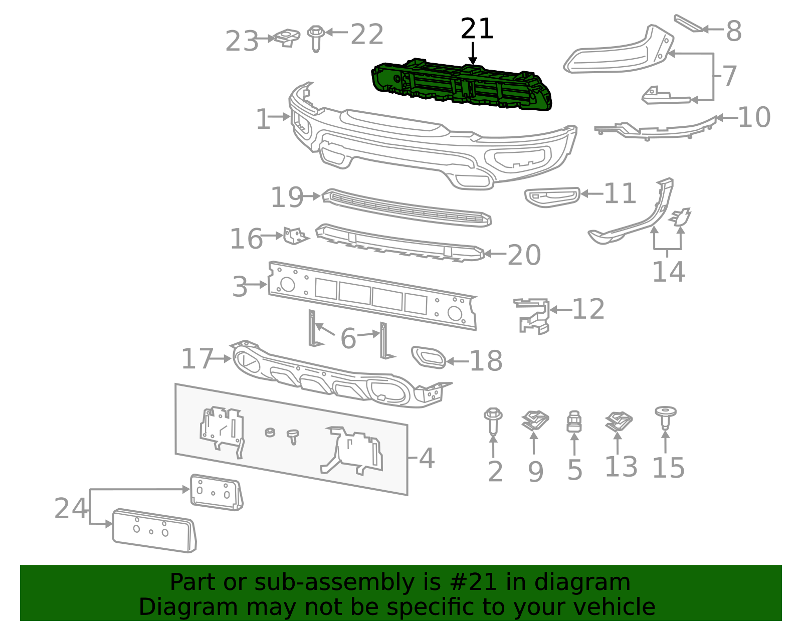 2019-2023 Ram 1500 Active Shutter Grille 68405137AB | Mopar Parts Canada