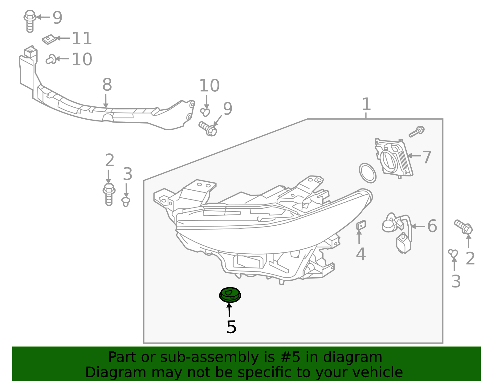 GRF5-51-0A1 - Headlight Bulb Cap Florida Mazda Parts