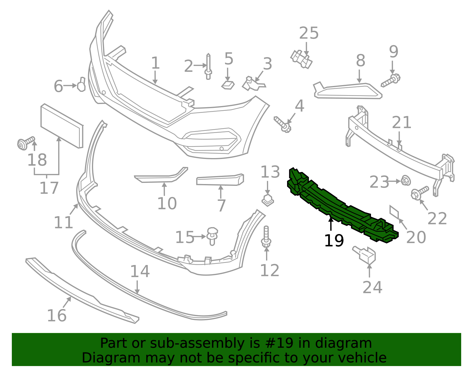 2016-2018 Hyundai Tucson Bumper Impact Absorber 86520-D3010 | MotorMotor